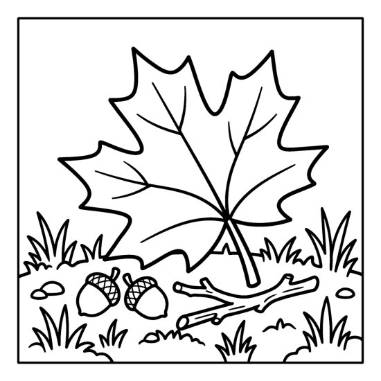 Bold & Easy Autumn Leaves Coloring Pages | Coloring Therapy (Free ...